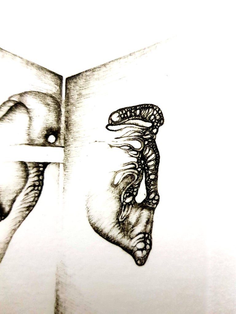 Fred Deux - Fred Deux - Grey Surrealism I - Signed Original Etching For ...