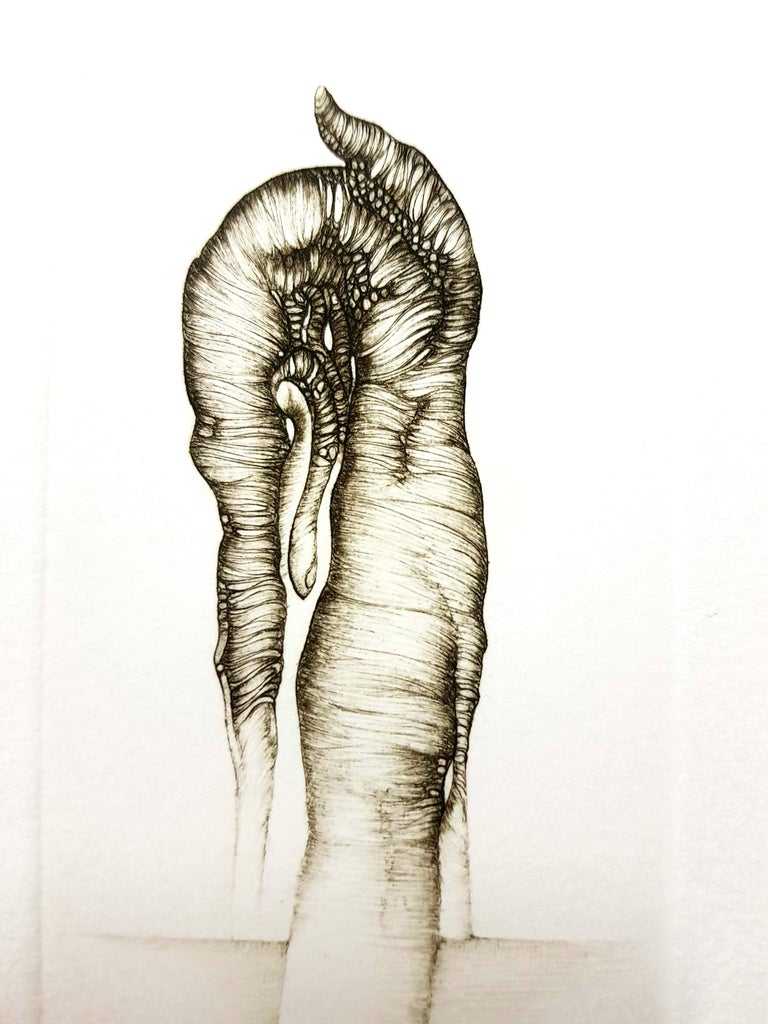 Fred Deux - Fred Deux - Grey Surrealism V - Signed Original Etching For ...