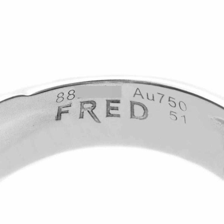 FRED Diamond Iolite 18 Karat White Gold Success Ring Medium Model For ...
