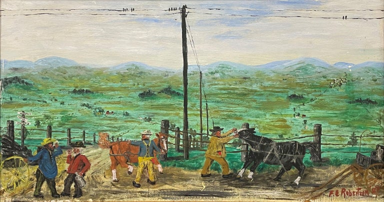 Fred E. Robertson - "Swapping Horses" Fred E. Robertson, Grandma Moses ...