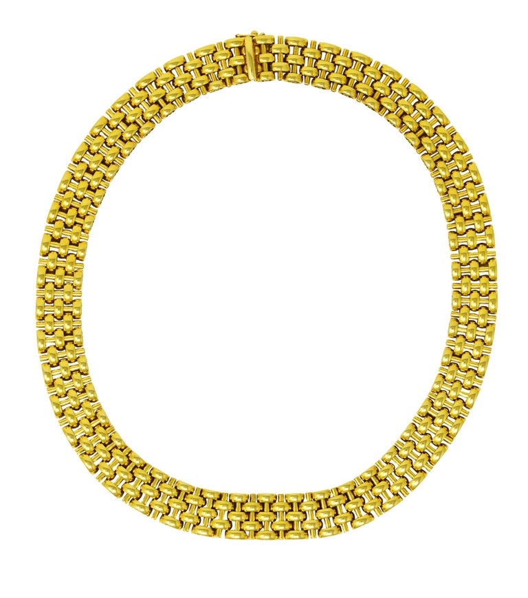 Fred Joaillerie 1960's 18 Karat Yellow Gold Woven Link Vintage Collar ...