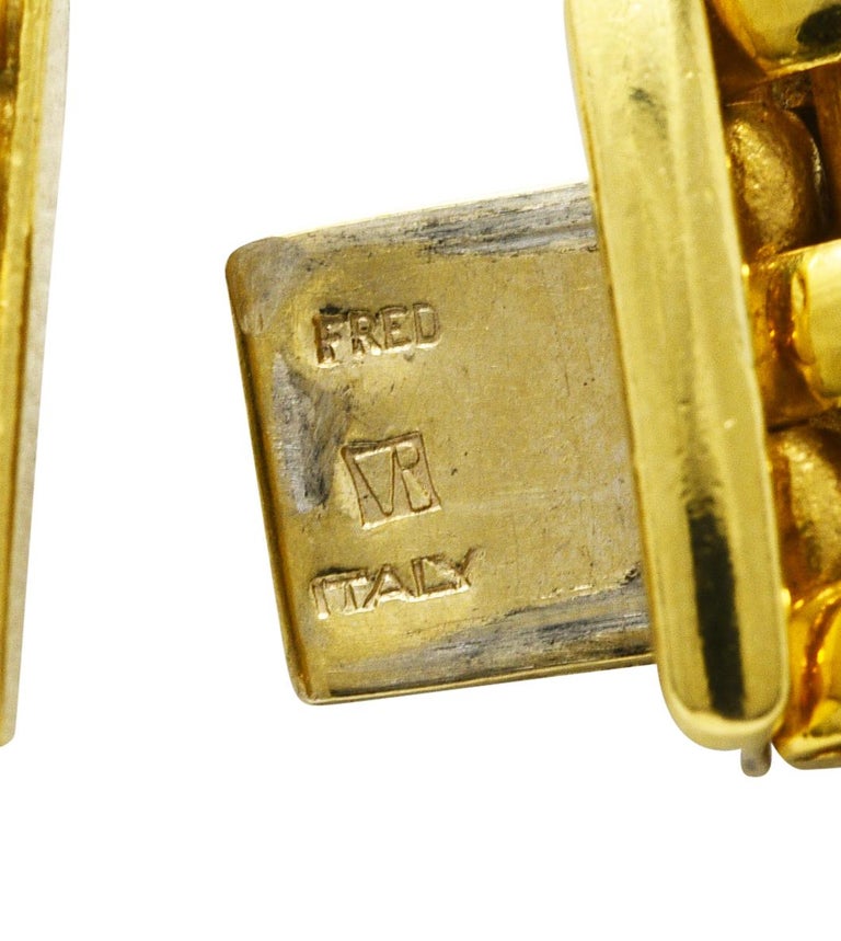 Fred Joaillerie 1960's 18 Karat Yellow Gold Woven Link Vintage Collar ...