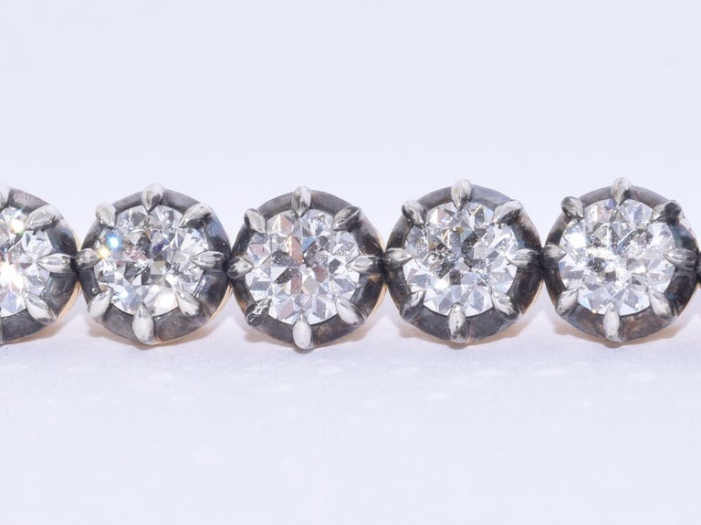 Fred Leighton Round Diamond Collet Line Bracelet Signed Fred Leighton ...