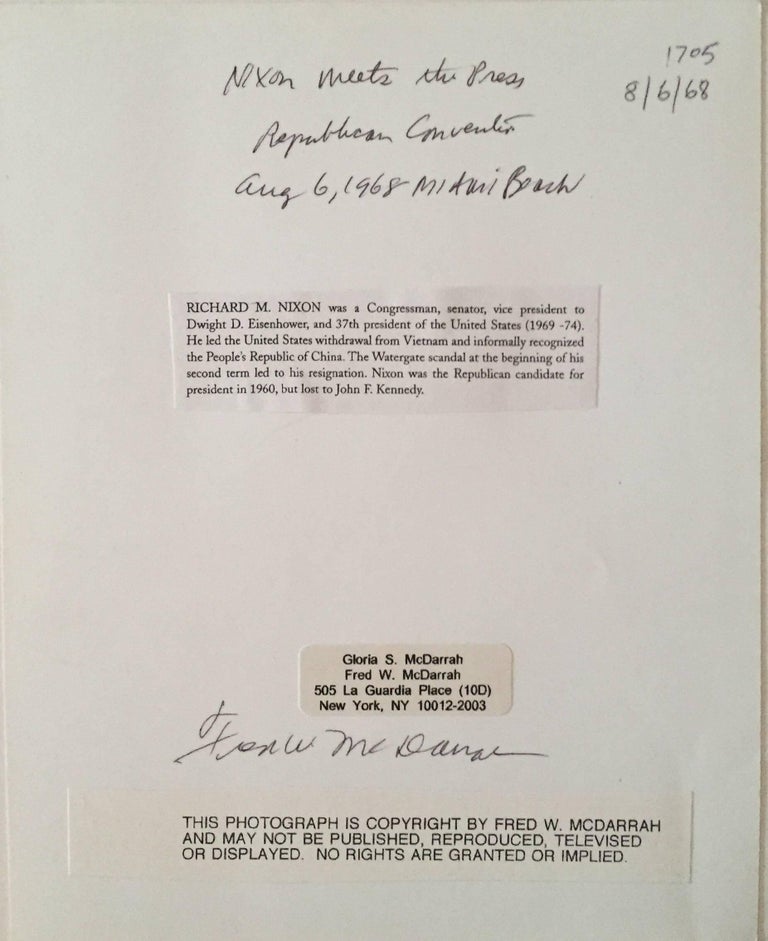 Fred McDarrah - Nixon Meets the Press, Republican Convention Vintage ...