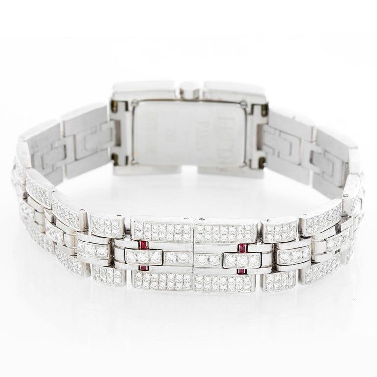 Fred of Paris 18 Karat White Gold Pave Diamond Ladies Watch For Sale at ...