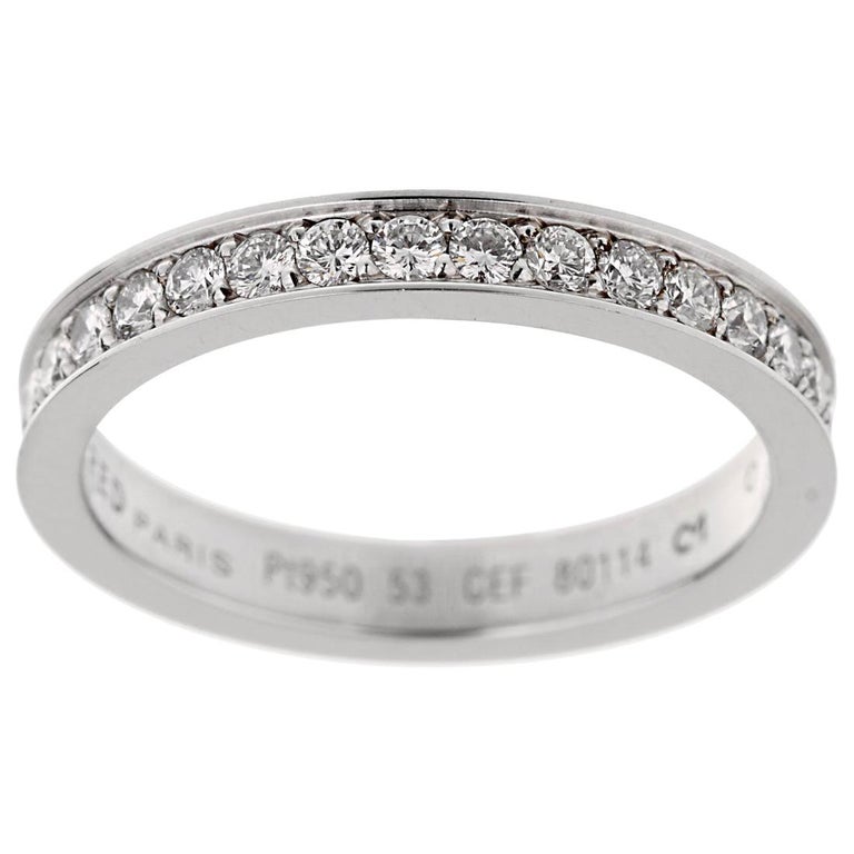 Fred of Paris Platinum Diamond Eternity Ring For Sale at 1stDibs