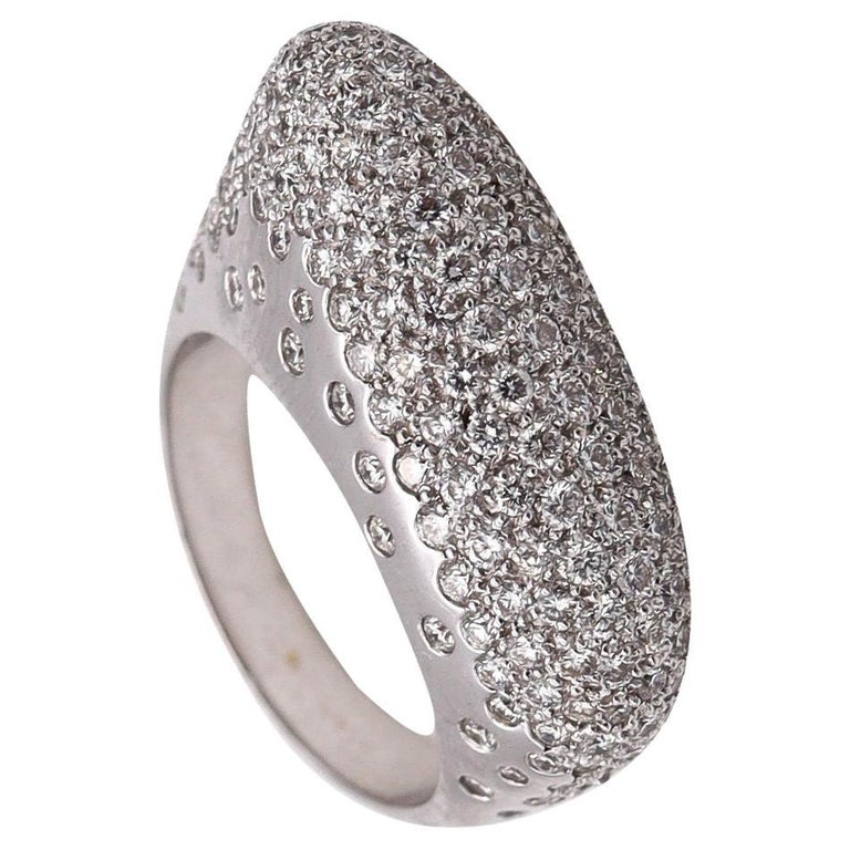 Fred of Paris, bague cocktail sculpturale en or 18 carats avec losange ...