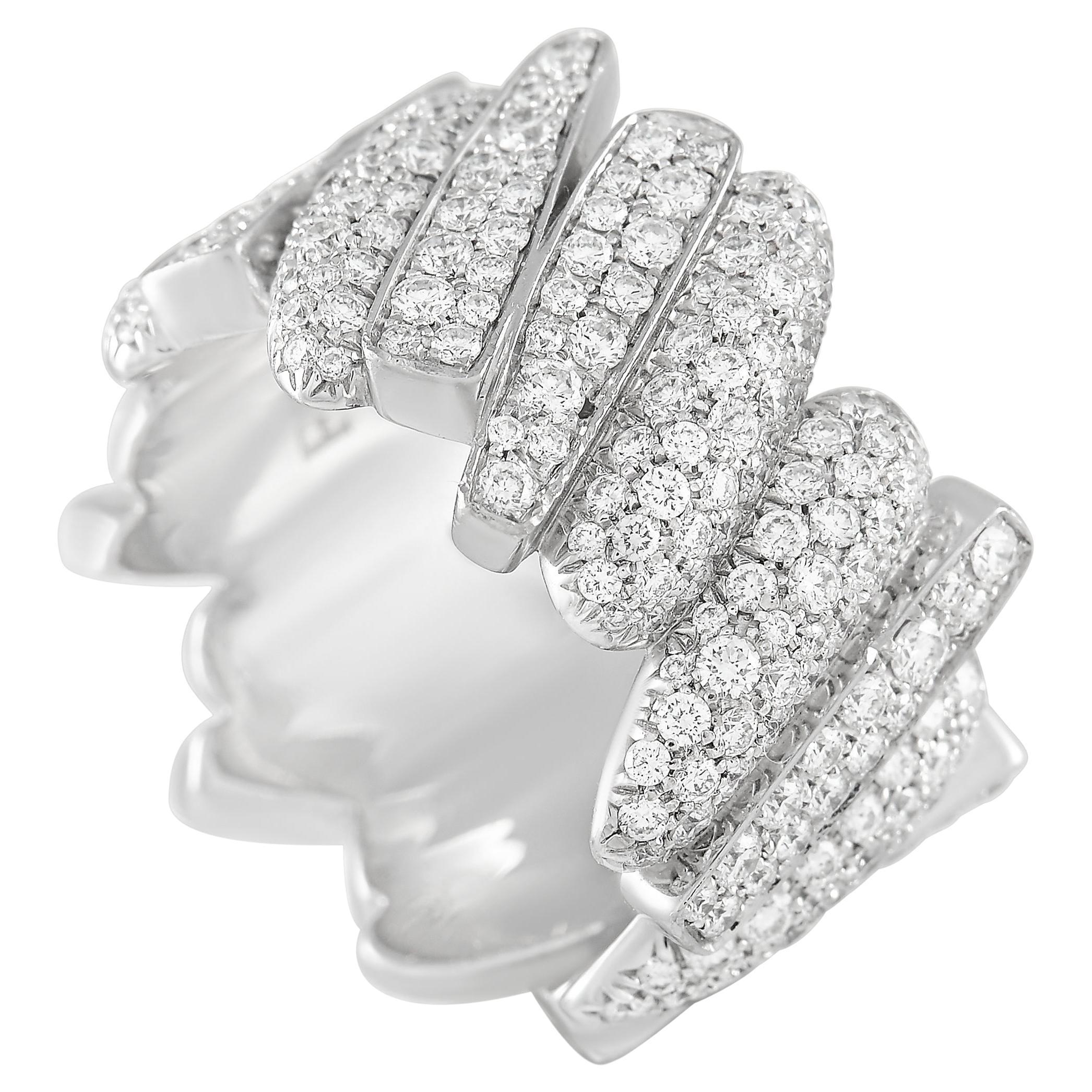 Fred Success Skinny Gold 18 Carat Diamond Ring at 1stDibs