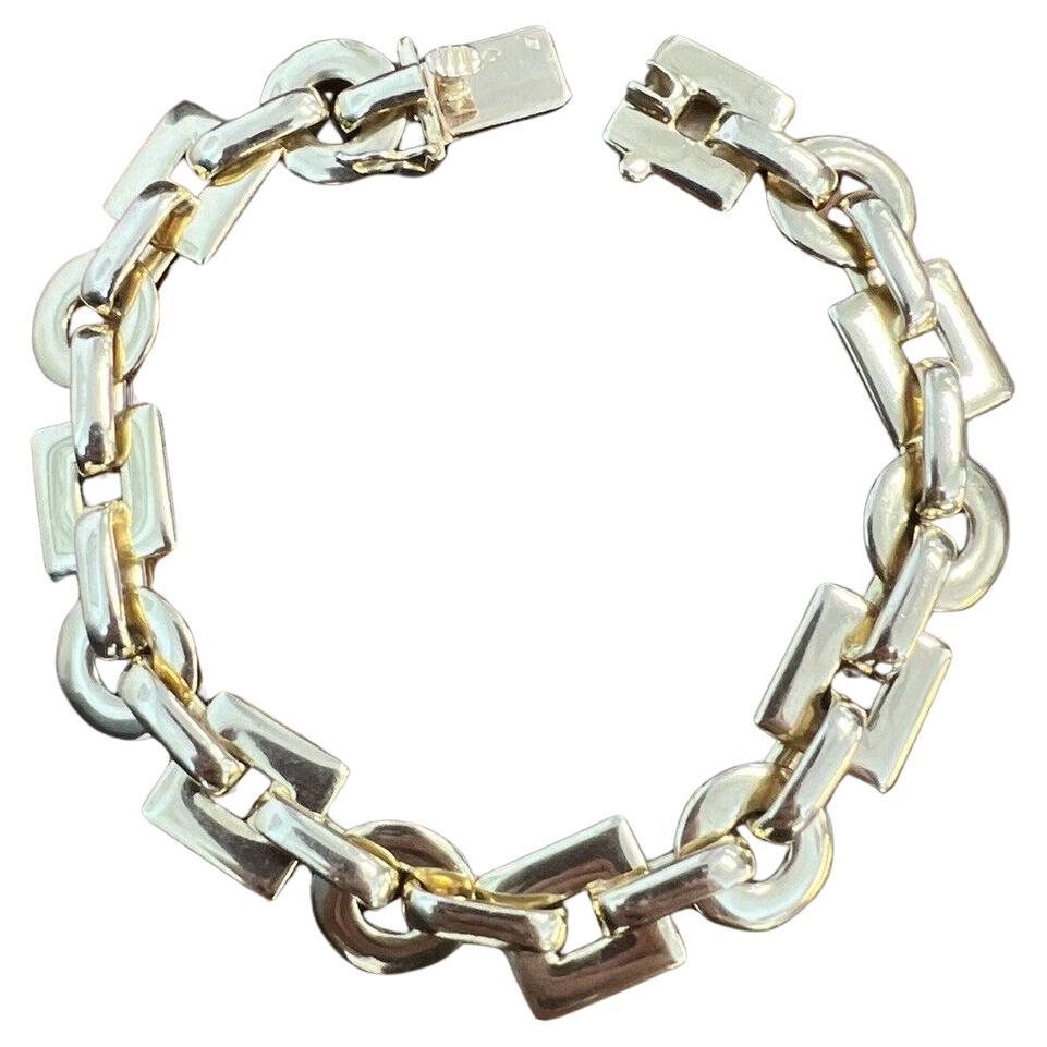 Fred Paris 18k Yellow Gold Link Bracelet Vintage 1980s at 1stDibs