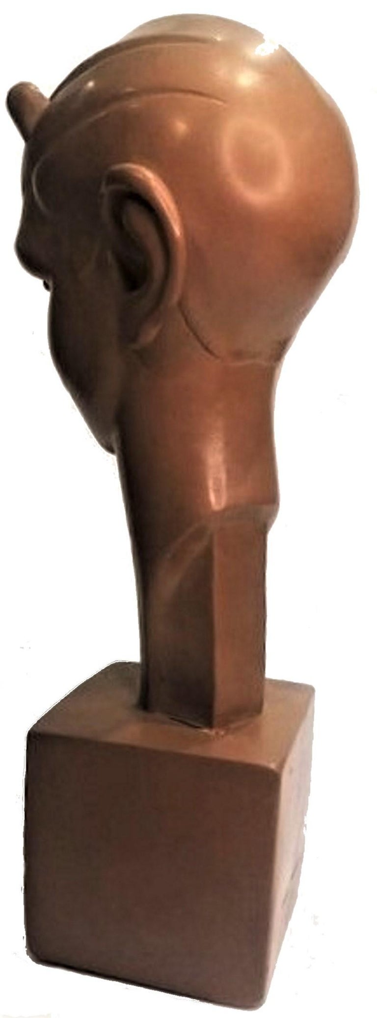 Fred Press, American Art Deco, Painted Plaster Bust of a Faun, ca ...