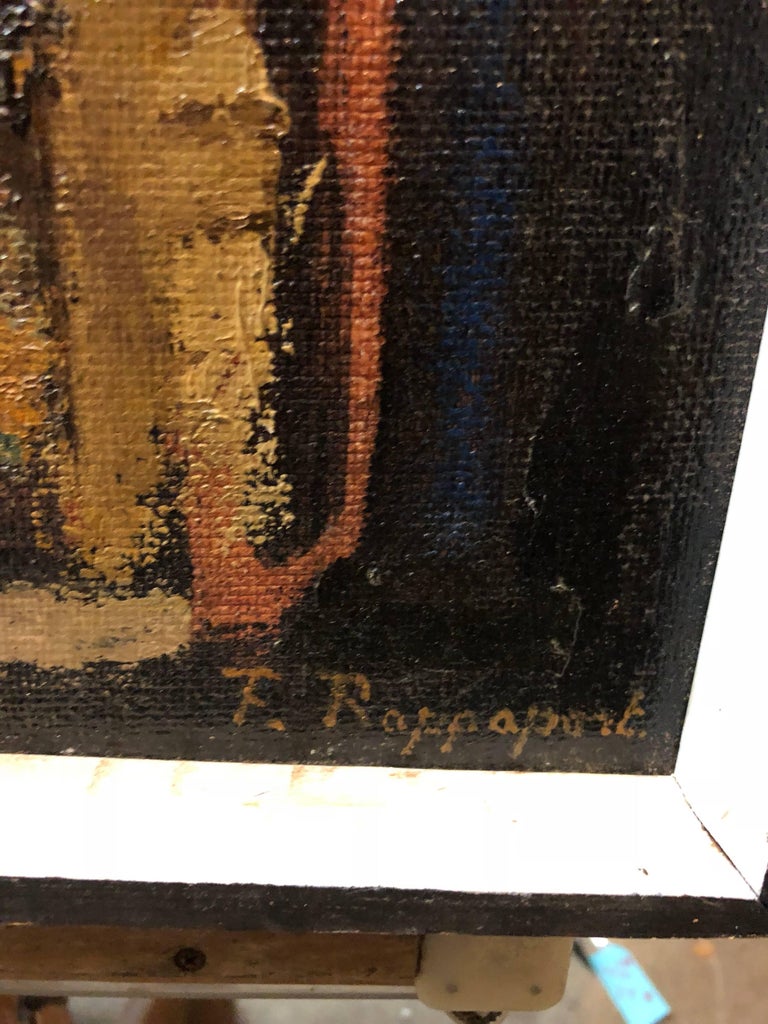 Fred Rappaport - Large Abstract Cityscape NYC Bridge scene Oil Painting ...