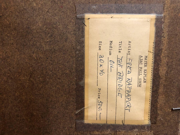 Fred Rappaport - Large Abstract Cityscape NYC Bridge scene Oil Painting ...