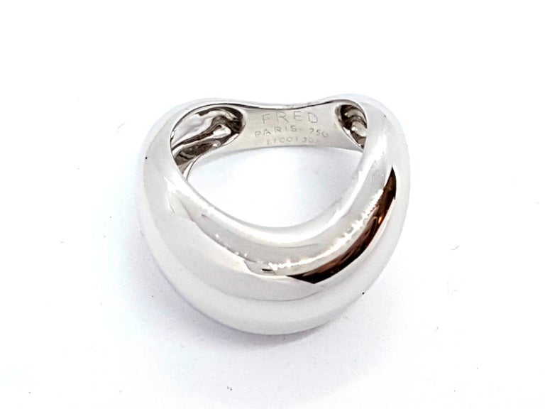 Fred Ring Mouvementé White Gold For Sale at 1stDibs