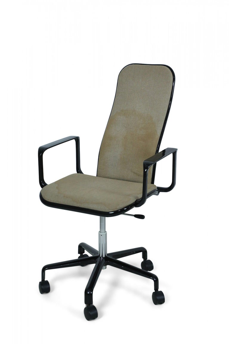 Fred Scott "Supporto" 1970's Black Metal Office Chair by Hille ...