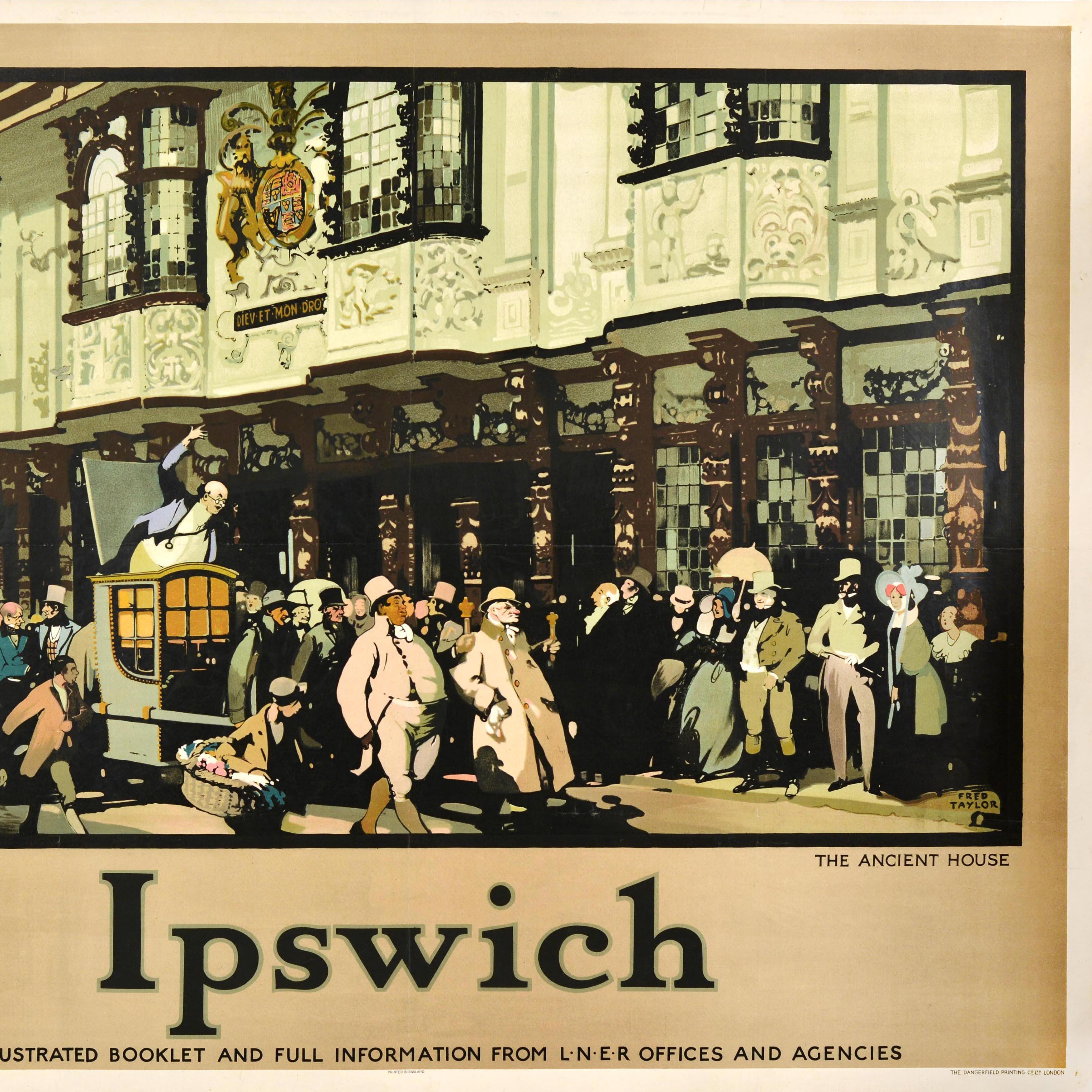 Fred Taylor - Original Vintage Train Travel Poster Ipswich LNER Mr ...