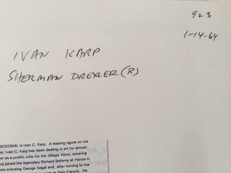 Fred W. McDarrah - Ivan Karp Sherman Drexler Vintage Silver Gelatin Photograph New York City ...