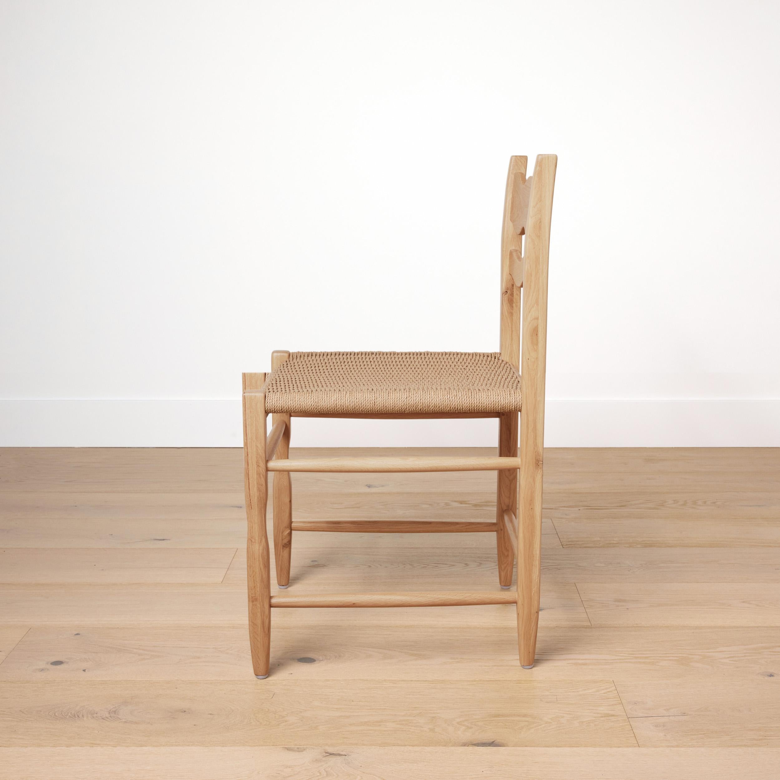 Freda Wave White Oak Dining Chair For Sale at 1stDibs