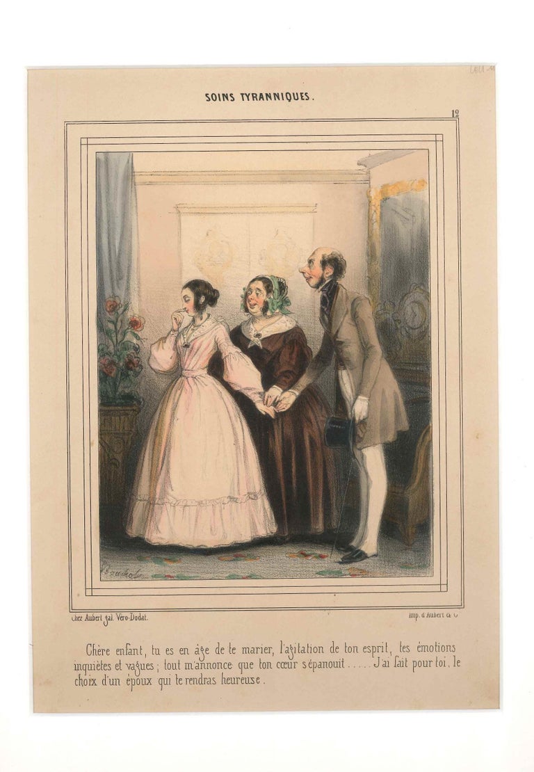 Frederic Bouchot - Soins Tyranniques - Original Lithograph and Pochoir ...