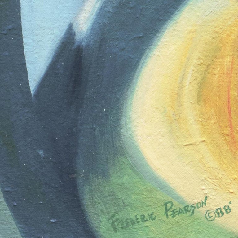 Frederic Pearson - 'Organic Abstract in Pastel', Large Oil in Pastel ...