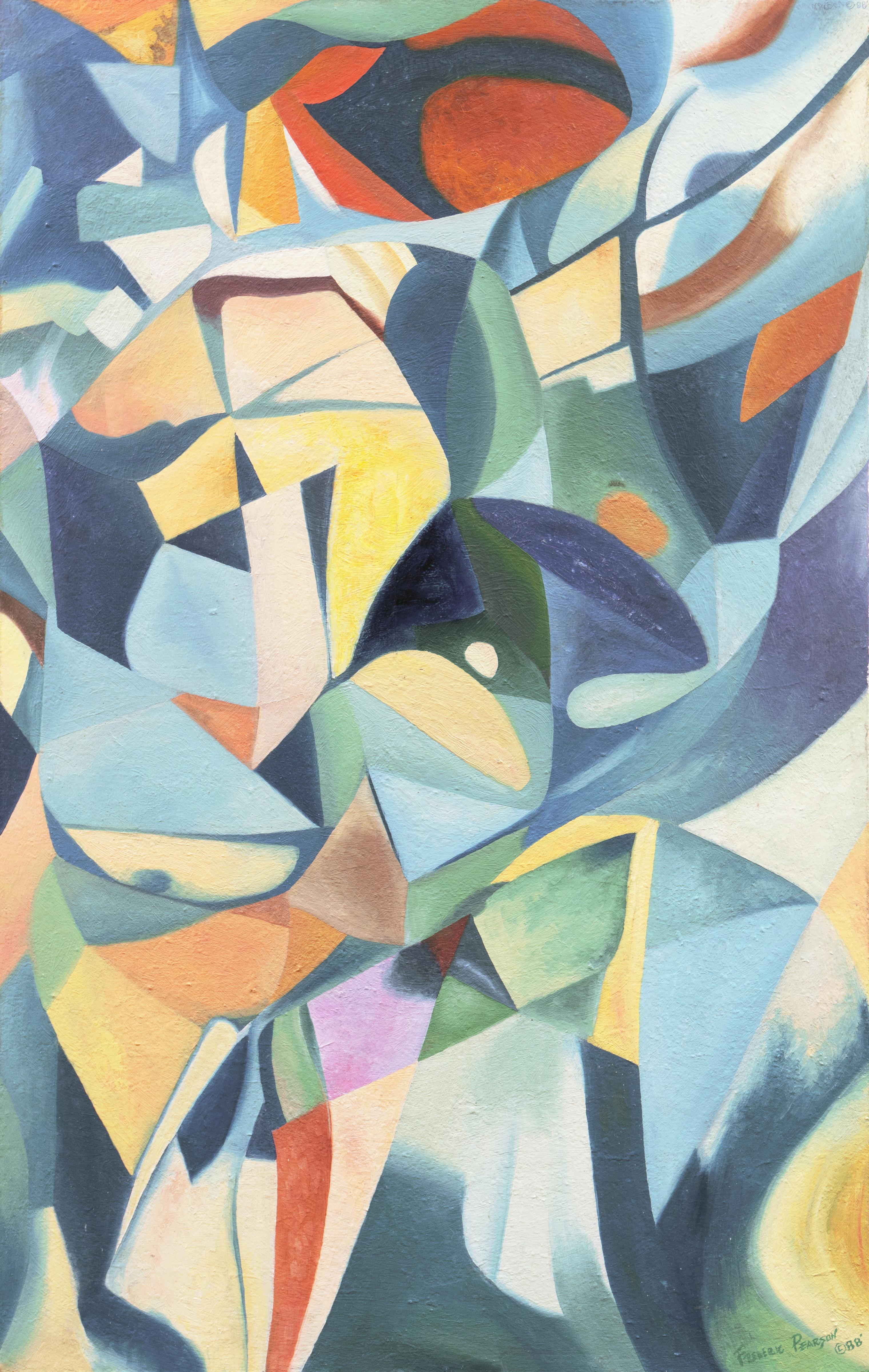 Frederic Pearson - 'Organic Abstract in Pastel', Large Oil in Pastel ...