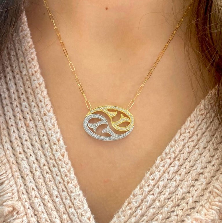 Frederic Sage 18k Yellow and White Gold and Diamond Milgrain Granada ...