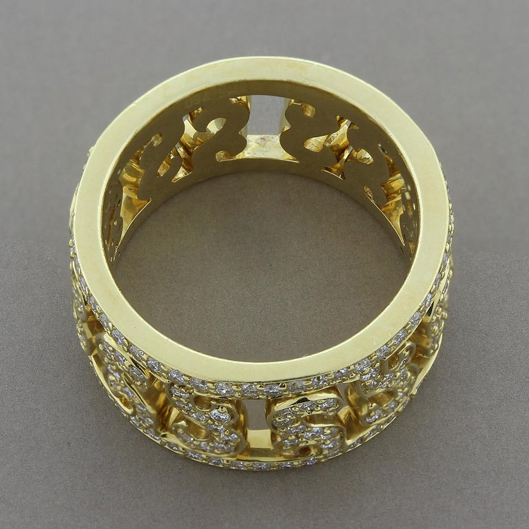 Frederic Sage Diamond Gold Band Ring For Sale at 1stDibs