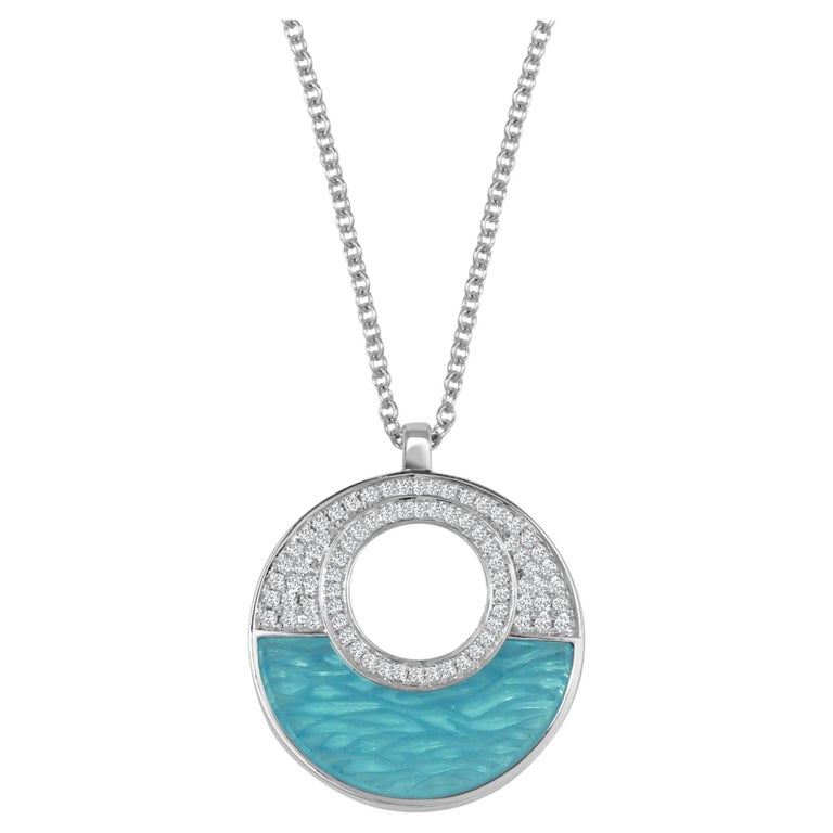 Frederic Sage Medium Marbella Diamond and Topaz Pendant For Sale at 1stDibs