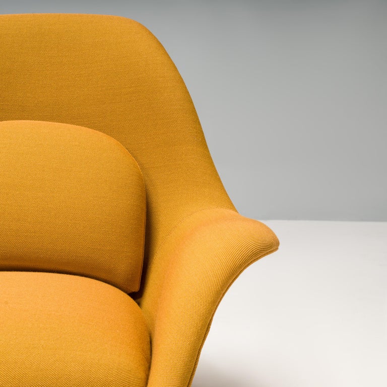 Fredericia by Space Copenhagen Mustard Yellow Swoon Lounge Armchairs ...