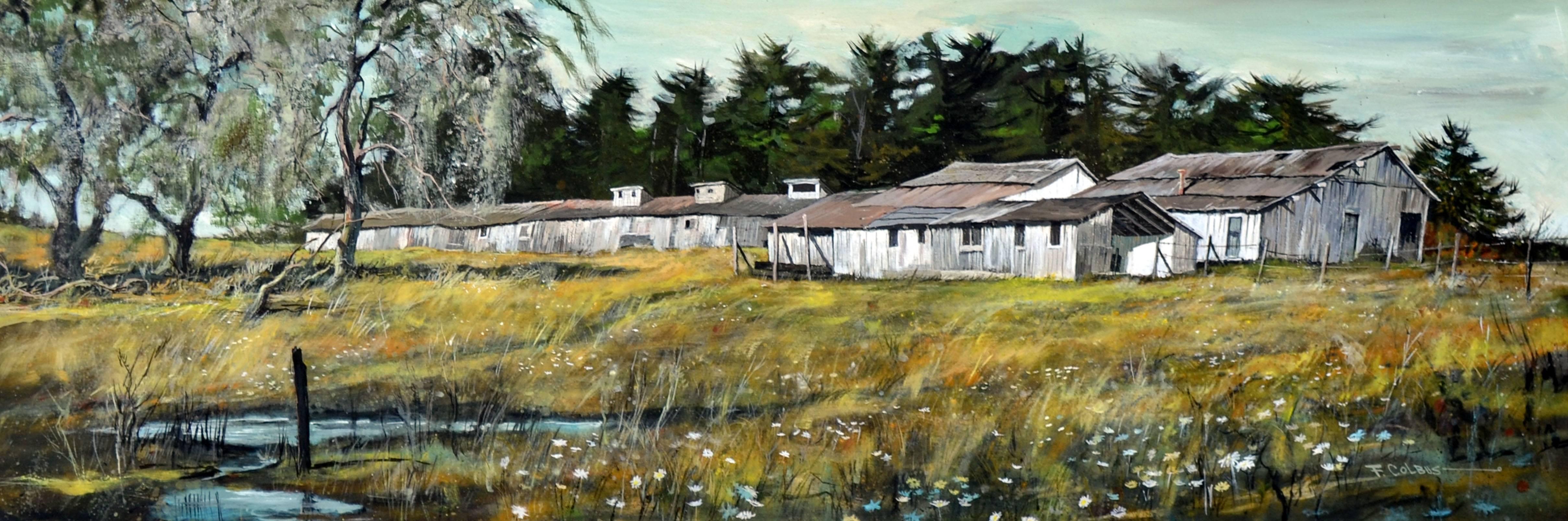 Frederick Colbus - Landscape of Egg Barns in Bonny Doon, California at ...