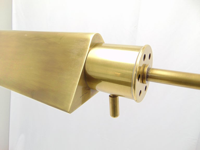 Frederick Cooper Adjustable Vintage Brass Floor Lamp For Sale at 1stDibs