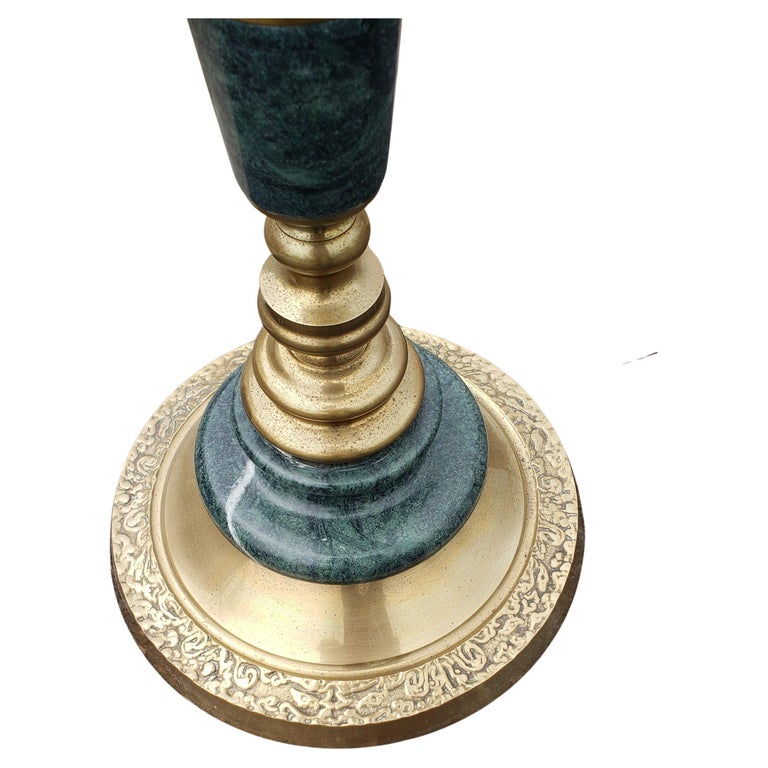 Frederick Cooper Asian Regency Marble and Brass Floor Lamp, Circa 1950s ...