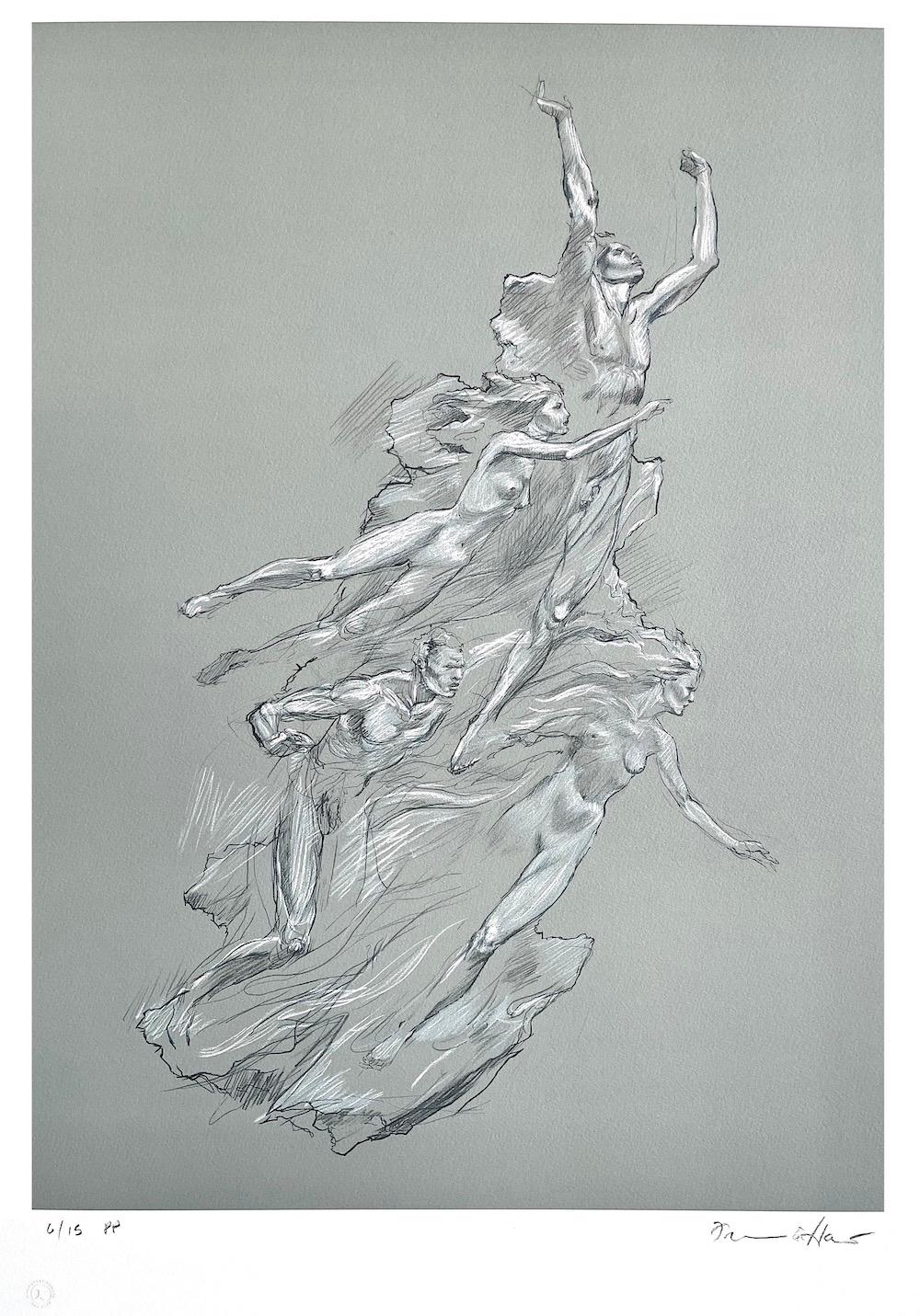 Frederick Hart - HEROIC SPIRIT Signed Lithograph, Nude Figure Drawing ...