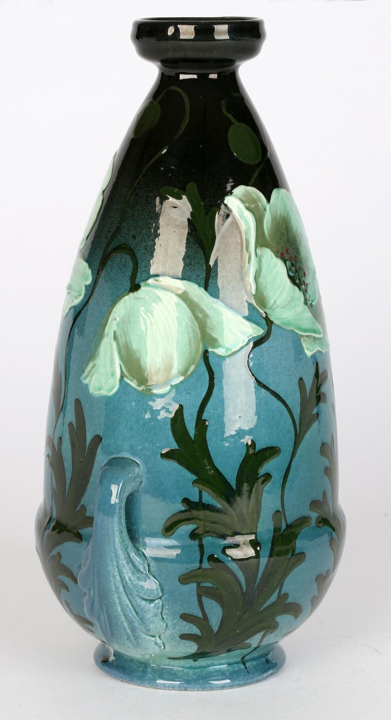 Frederick Hurten Rhead Wardle Art Nouveau Hand Painted Moonlight ...