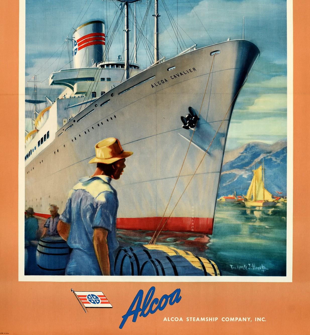 Frederick J. Hoertz - Original Vintage Poster To The Caribbean Alcoa ...