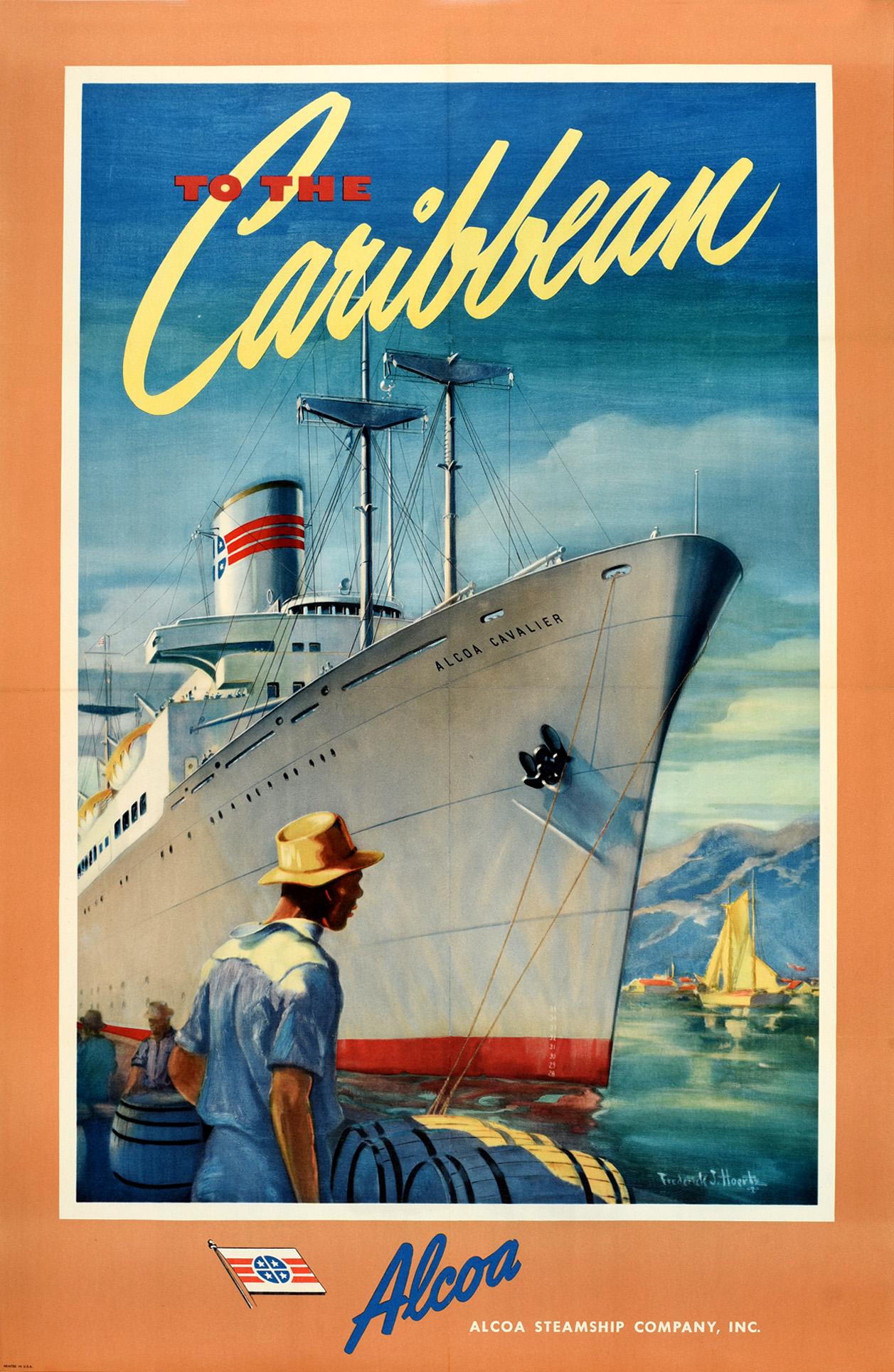 Frederick J. Hoertz - Original Vintage Poster To The Caribbean Alcoa ...