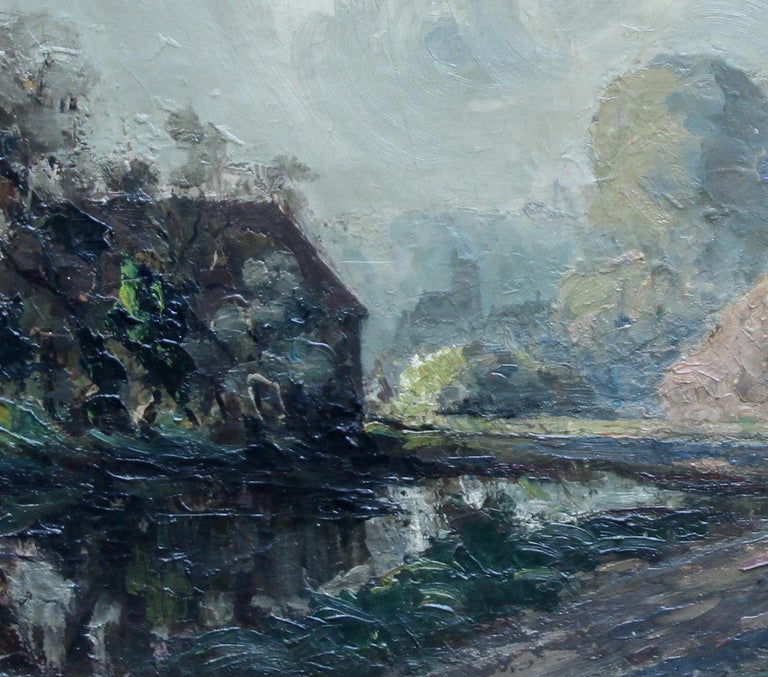 Frederick James Hackman - Village Pond - British Impressionist art ...