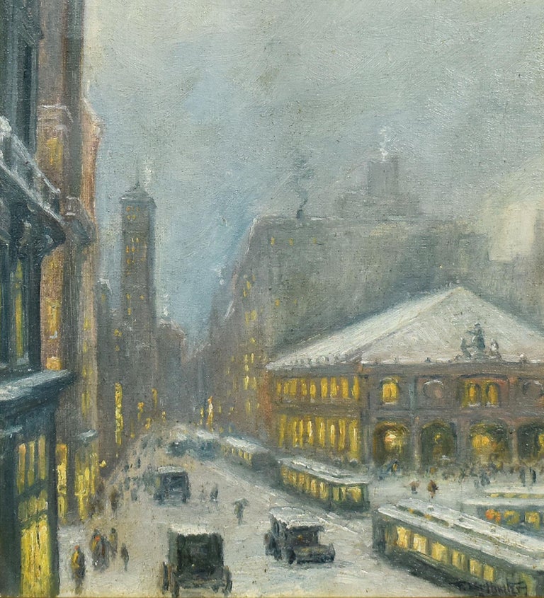 Frederick Leo Hunter - Antique American Ashcan School 1916 New York ...