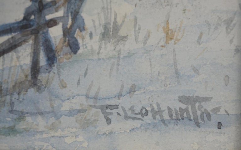 Frederick Leo Hunter - Early 20th Century Landscape -- Winter on Long ...