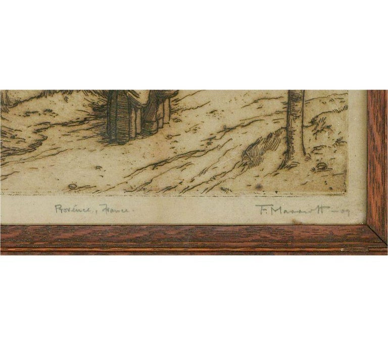 Frederick Marriott - Frederick Marriott (1860-1941) - 1909 Etching, Provence Commune For Sale at ...
