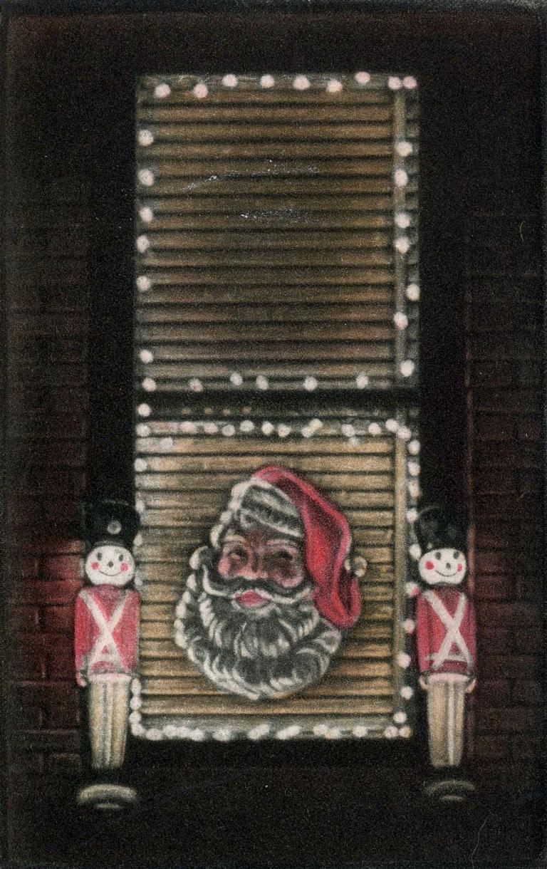 Frederick Mershimer - Standing Guard (Santa Claus and two wooden ...