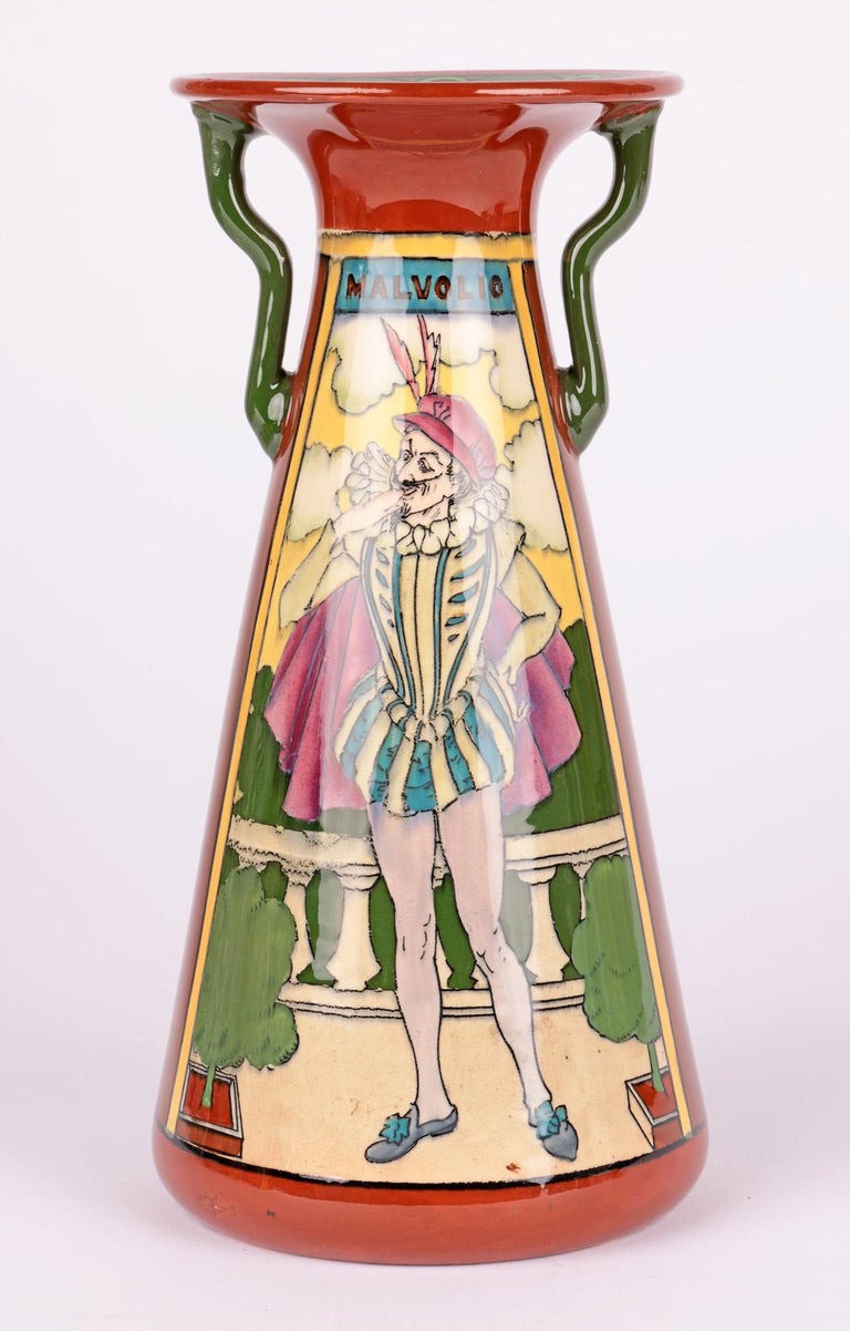 Frederick Rhead Foley Intarsio Twelfth Night Art Pottery Vase For Sale ...