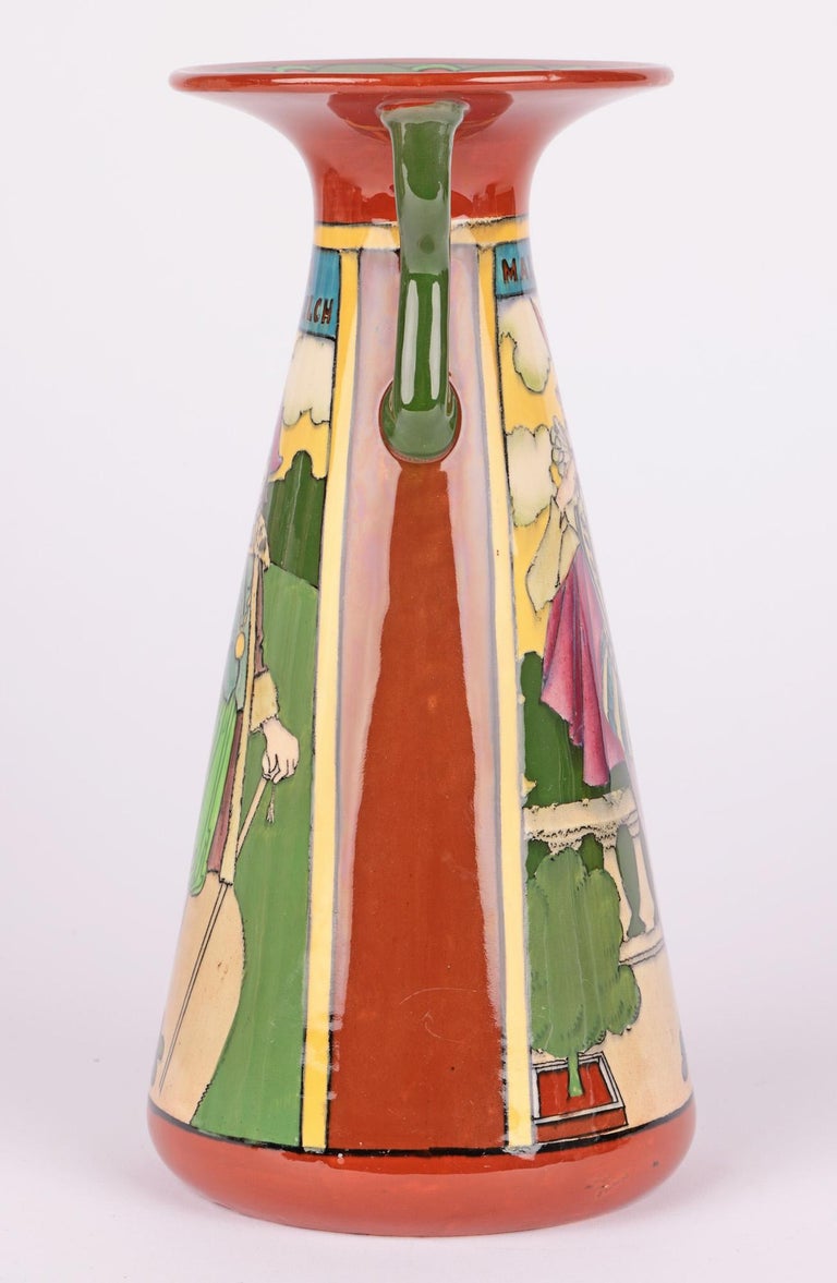 Frederick Rhead Foley Intarsio Twelfth Night Art Pottery Vase For Sale ...