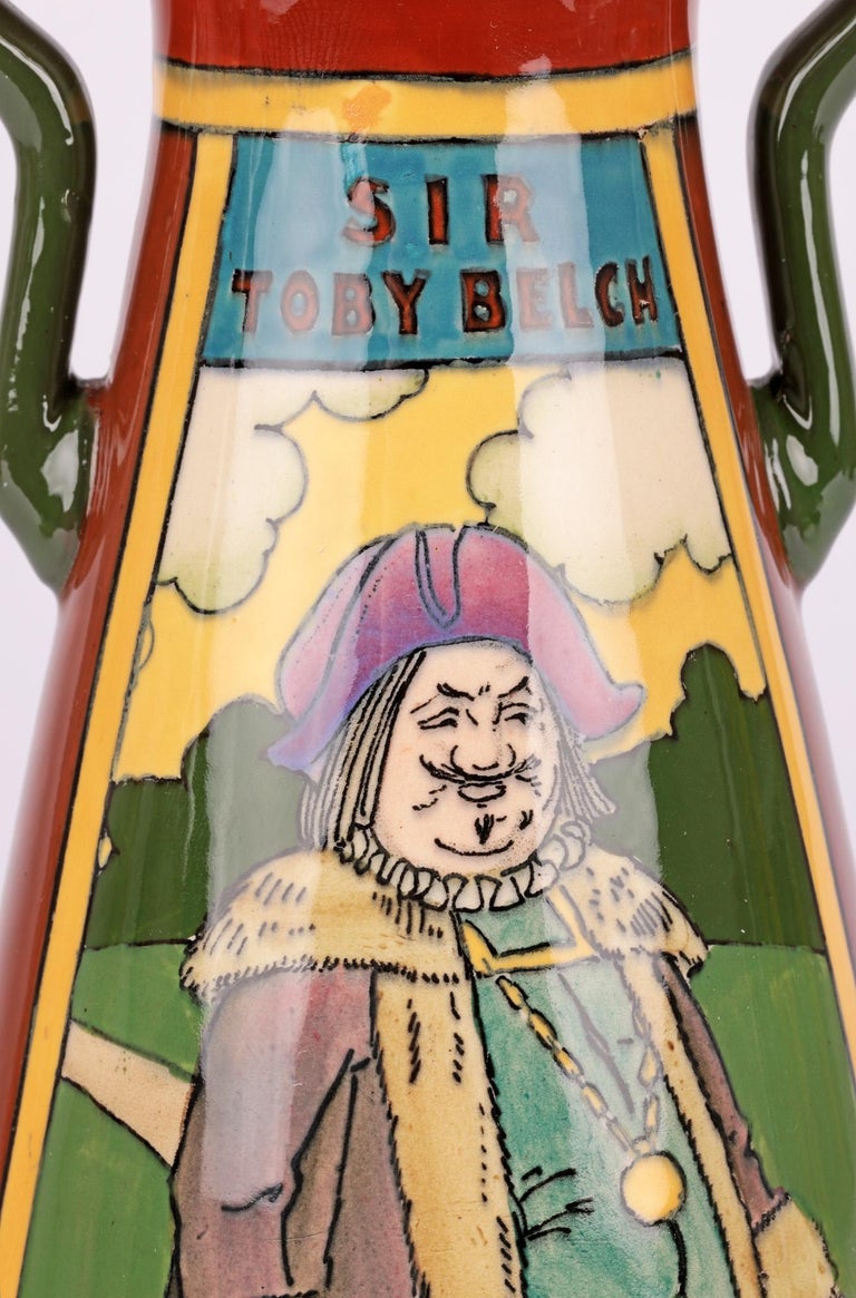 Frederick Rhead Foley Intarsio Twelfth Night Art Pottery Vase For Sale ...