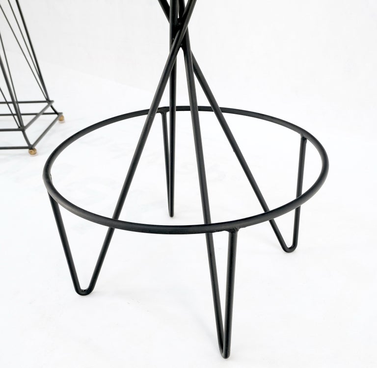 Frederick Weiberg Mid-Century Modern Wire Base Round Seat Bar Stool ...
