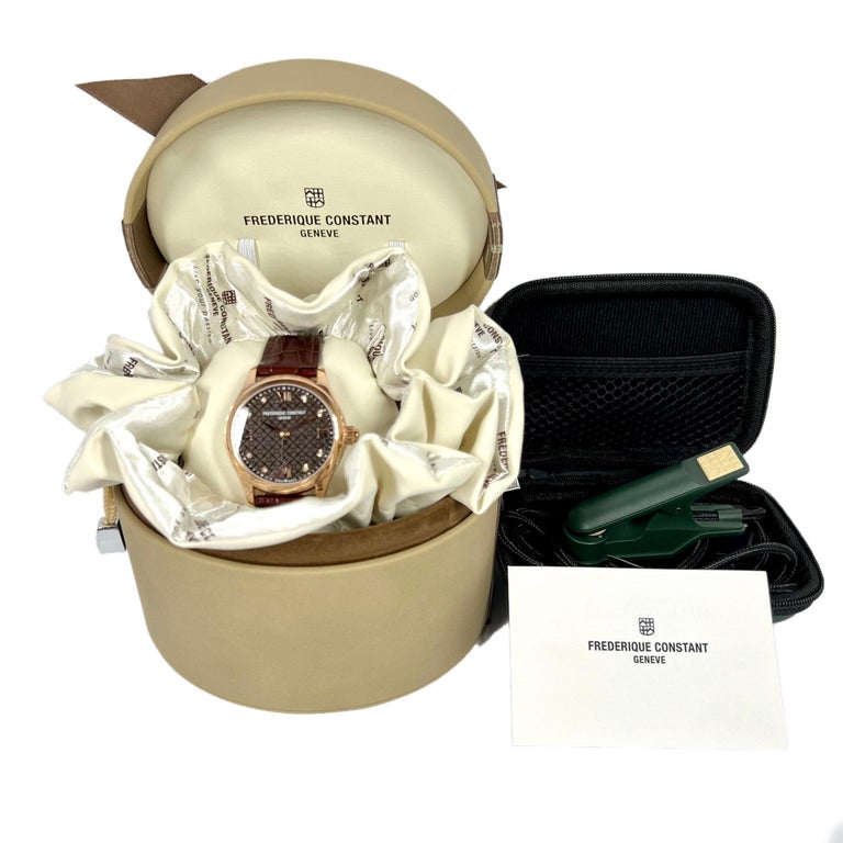 Frederique Constant Vitality Quartz Diamond Ladies Smart Watch, FC ...