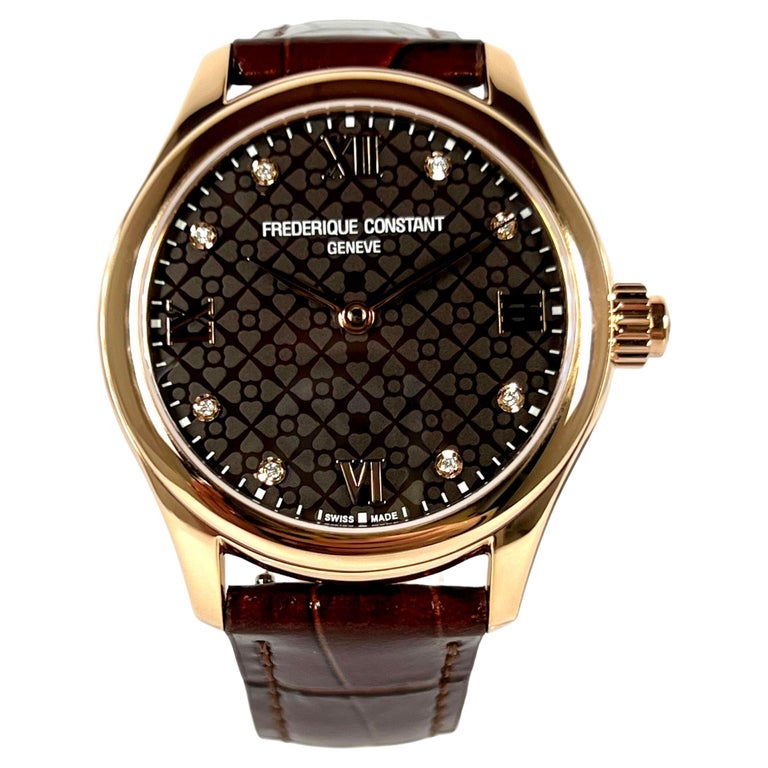 Frederique Constant Vitality Quartz Diamond Ladies Smart Watch, FC ...