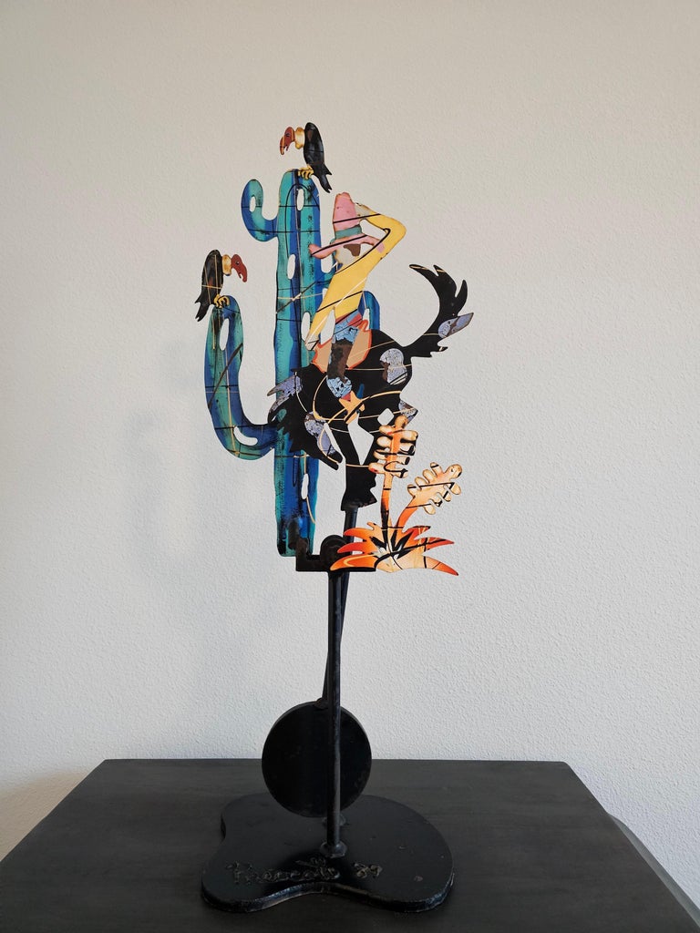 Fredrick Prescott Iron Bucking Bronco Horse Cowboy Pendulum Kinetic ...