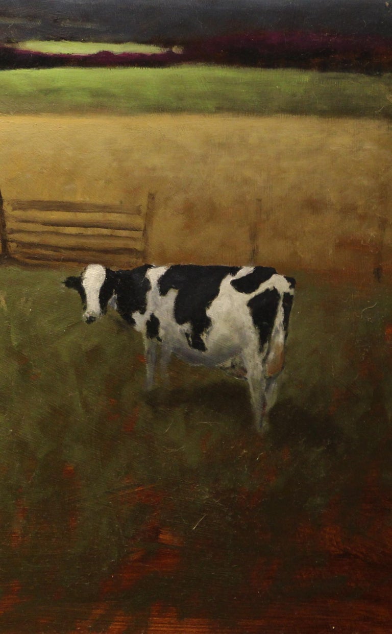 Fredrick Stephens - Mrs. Bailey's Cow, Tonalism, fiery landscape, Utah ...