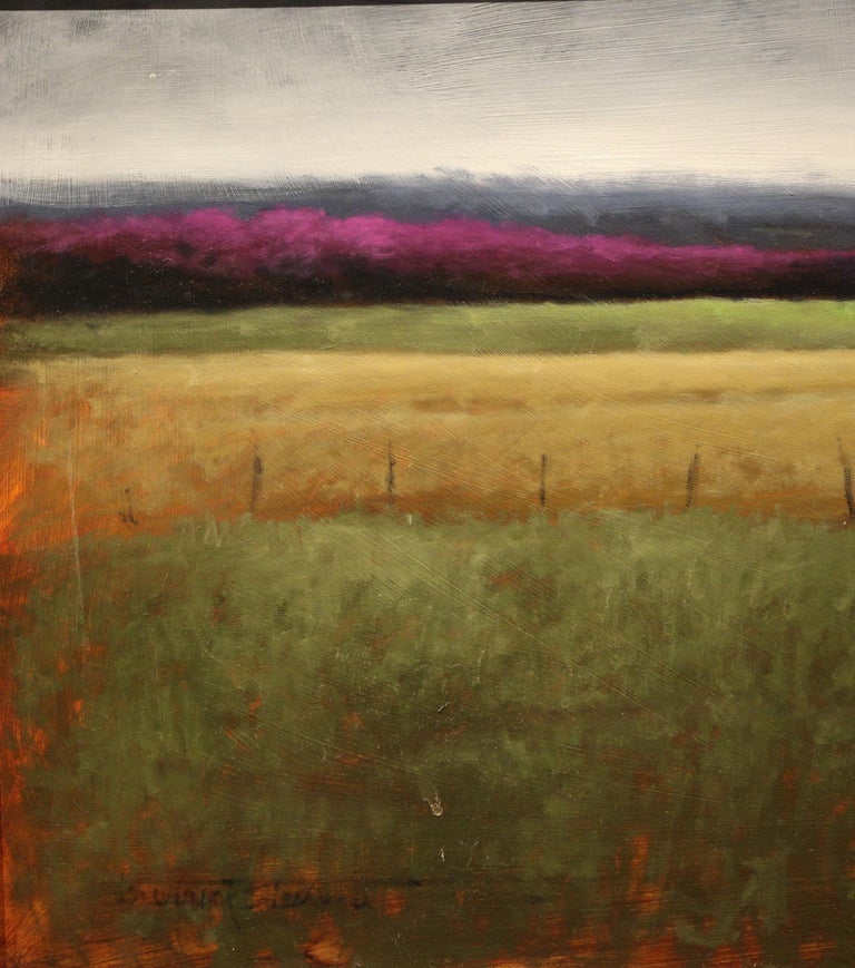 Fredrick Stephens - Mrs. Bailey's Cow, Tonalism, fiery landscape, Utah ...