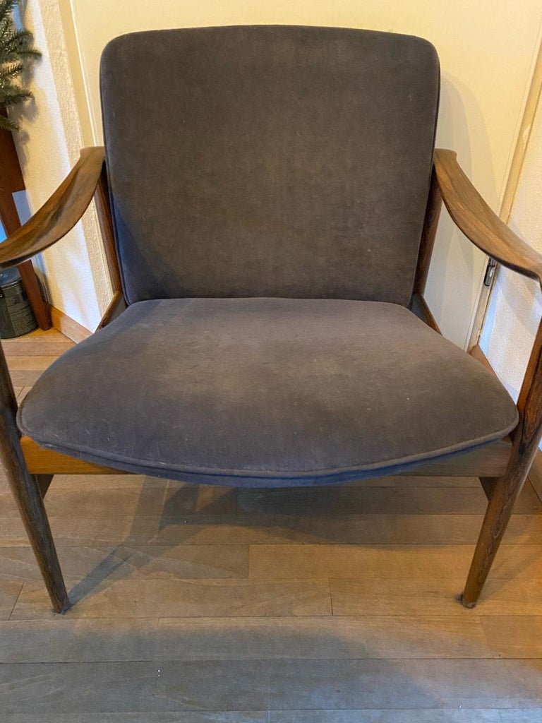 Fredrik A. Kayser Rosewood Easy Chair, Model 711 for Vatne Mobler For ...